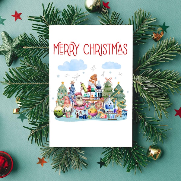 Science Christmas Card - Etsy UK