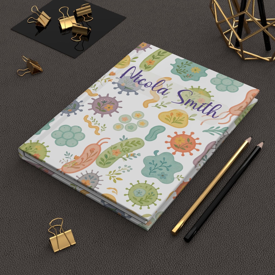 Microbiology Custom Journal, Microorganism Floral Personalized Notebook ...
