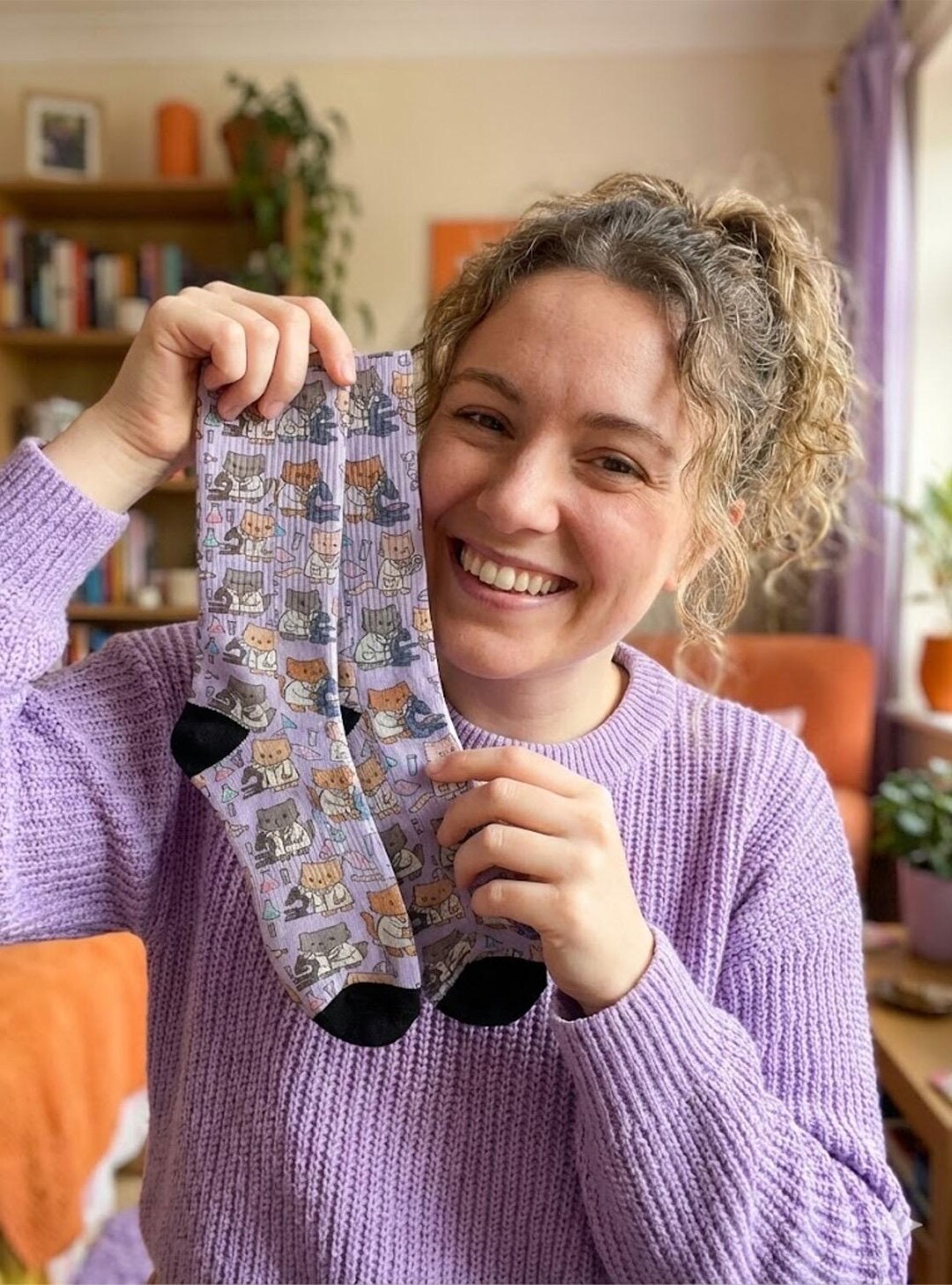 Kawaii Science Cat Socks, STEM Lab, Nerdy Gift - Etsy