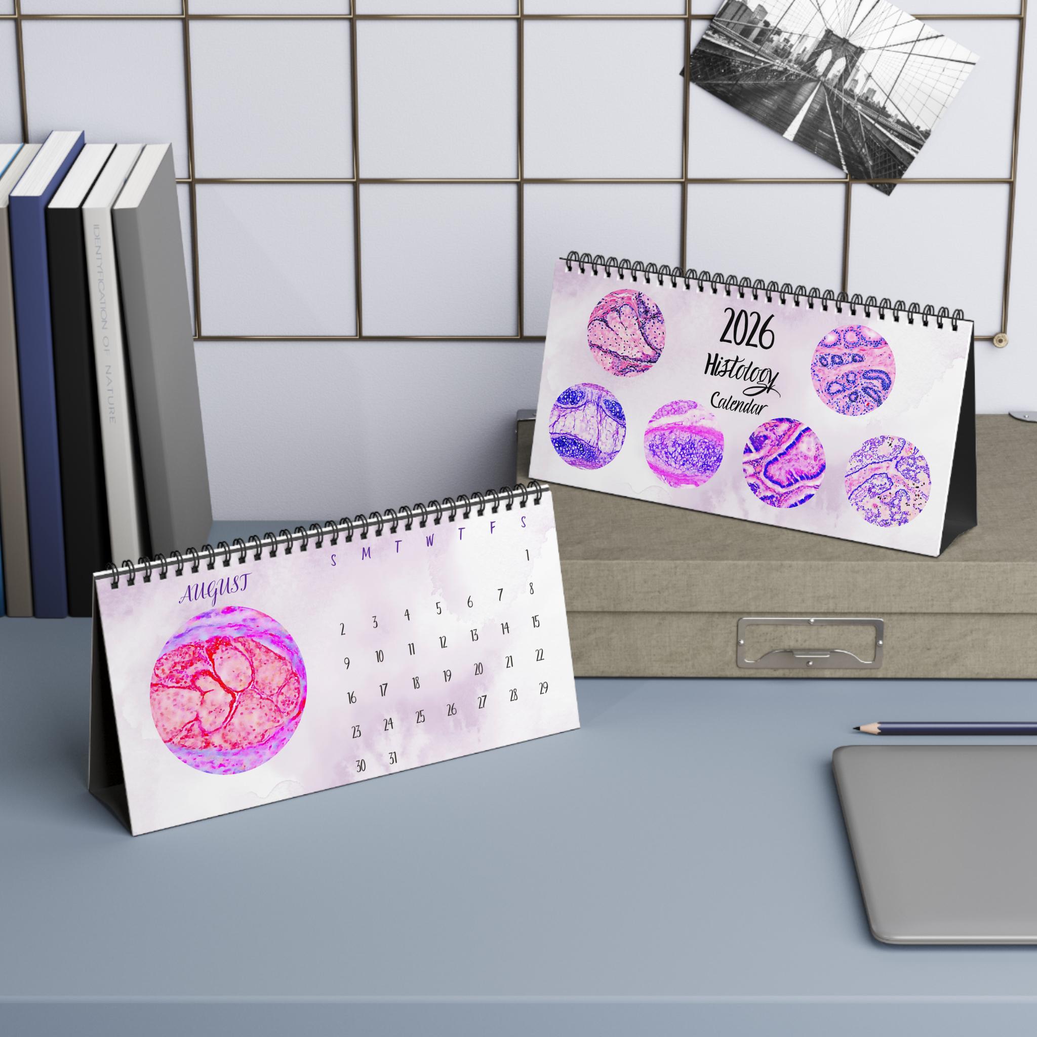 Histology Art Desk Calendar 2025: Watercolor Anatomy, Med School Gift ...