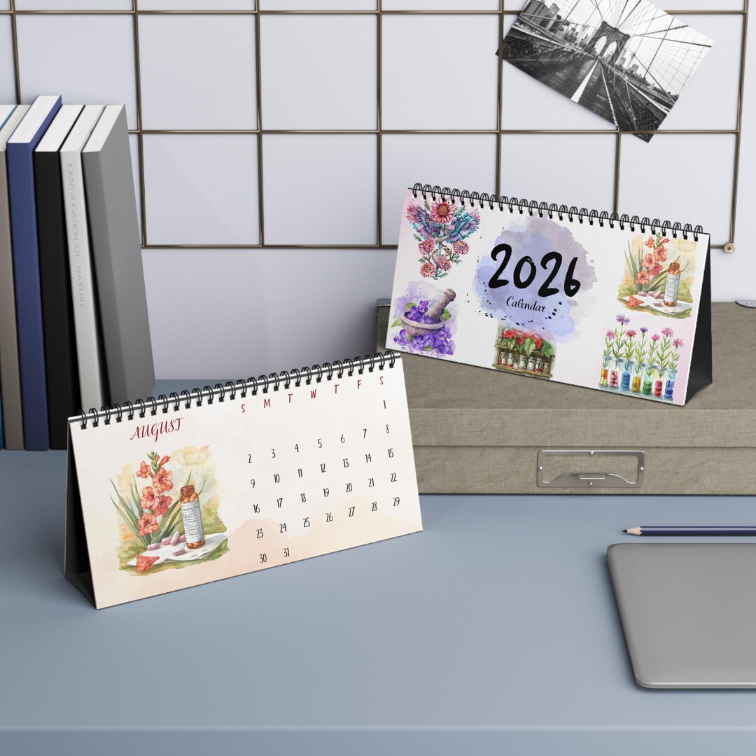 2025 Pharmacy Desktop Calendar: Floral Watercolor, Pharmacist Gift - Etsy