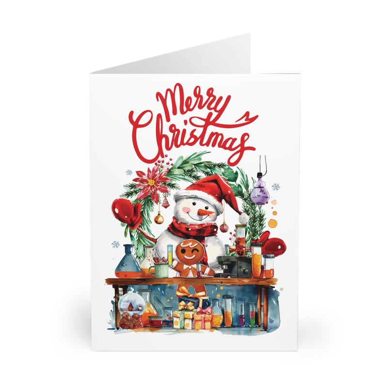 Chemistry Christmas Cards: STEM Teacher Holiday Greeting Cards (set of ...