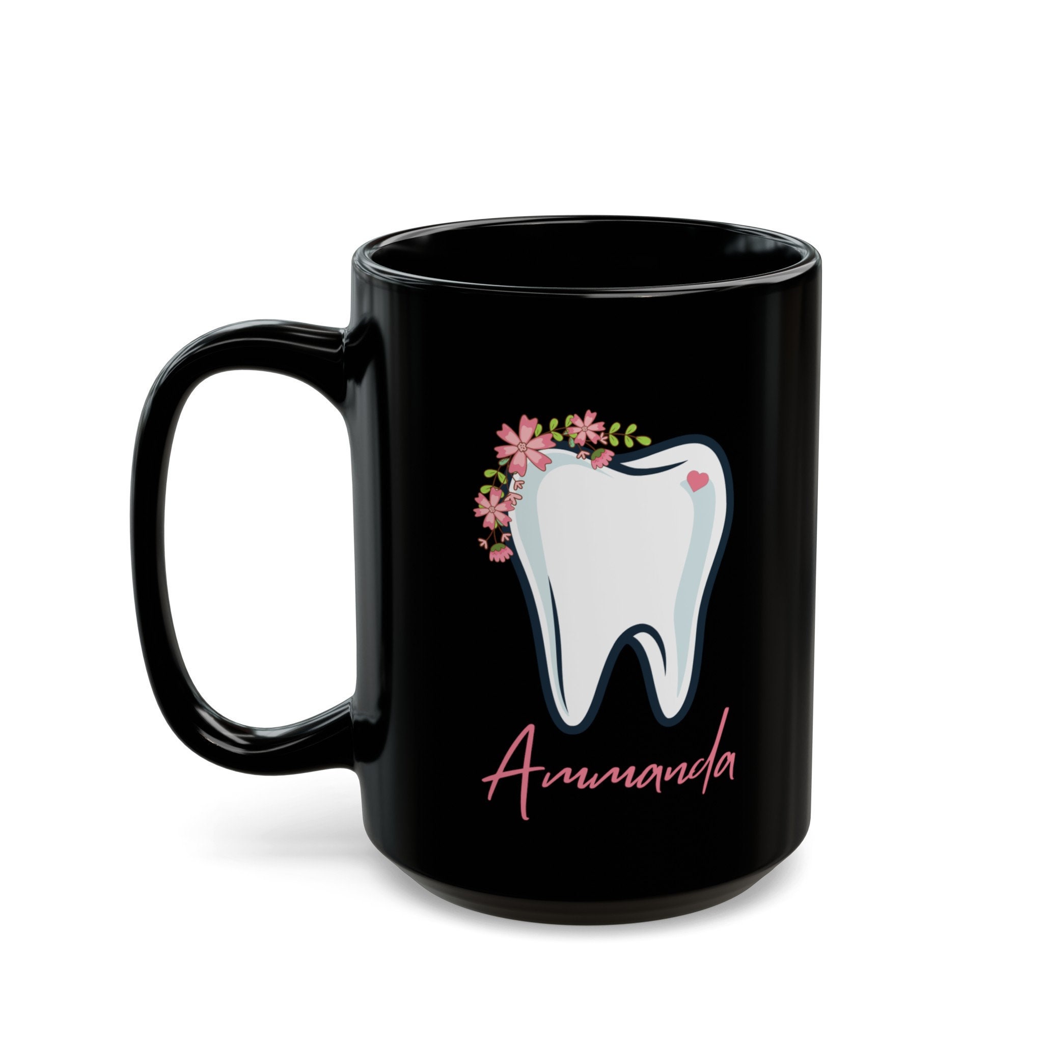 Personalized Dental Mug: Floral Tooth, Dentist/hygienist Gift - Etsy