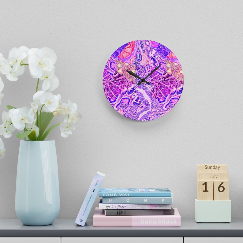 Histology Watercolor Clock: Pathology & Veterinary Office Decor - Etsy
