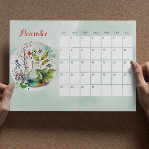 Calendar 2025 Printable Science Laboratory, Printable Monthly Planner ...