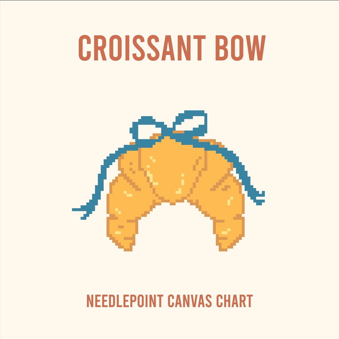 Croissant Bow Needlepoint Chart - Etsy