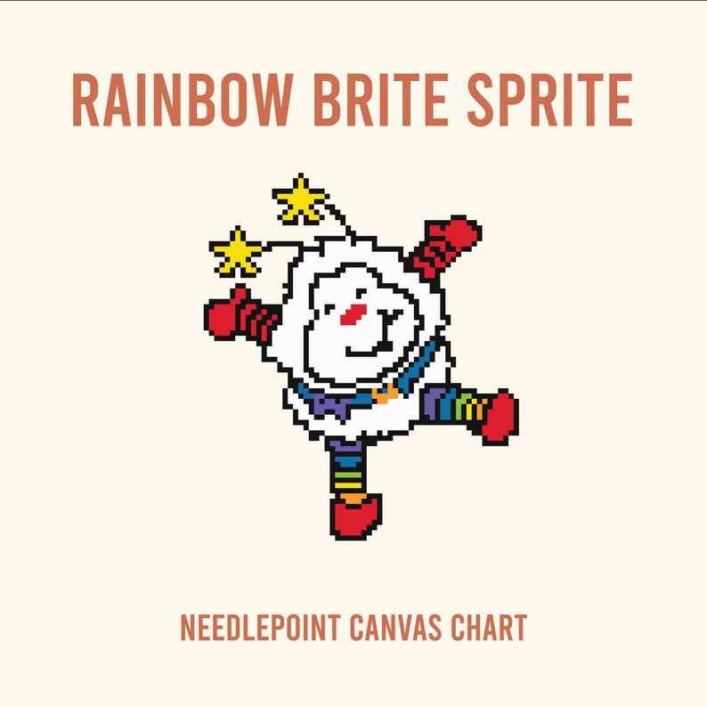 Rainbow Brite Sprite Needlepoint Chart - Etsy