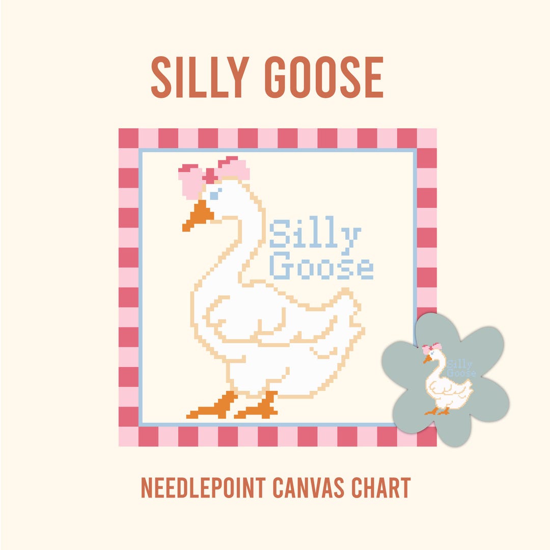 Silly Goose Needlepoint Chart - Etsy