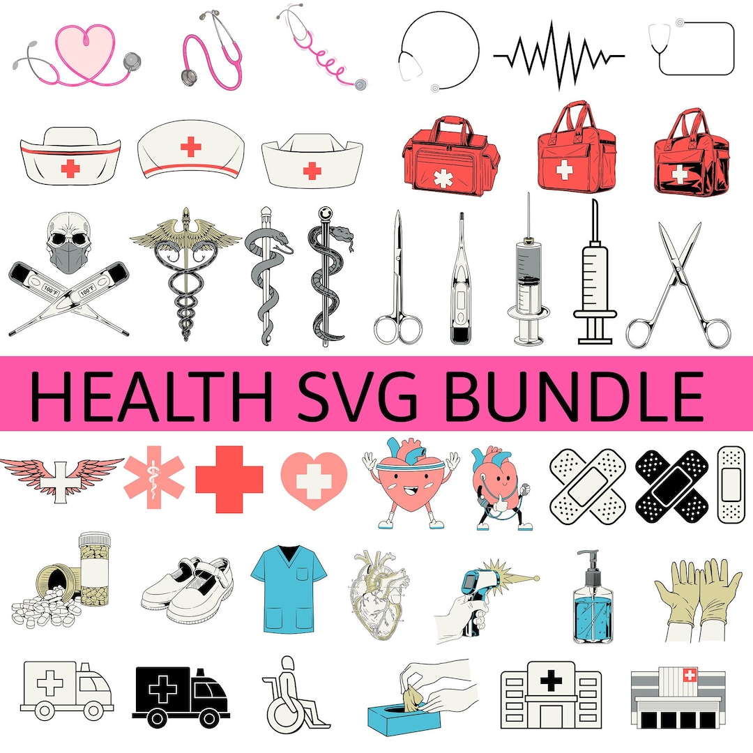 Healthcare Svg Bundle , Nursing Svg , Nurse Life Svg , Medical Svg ...