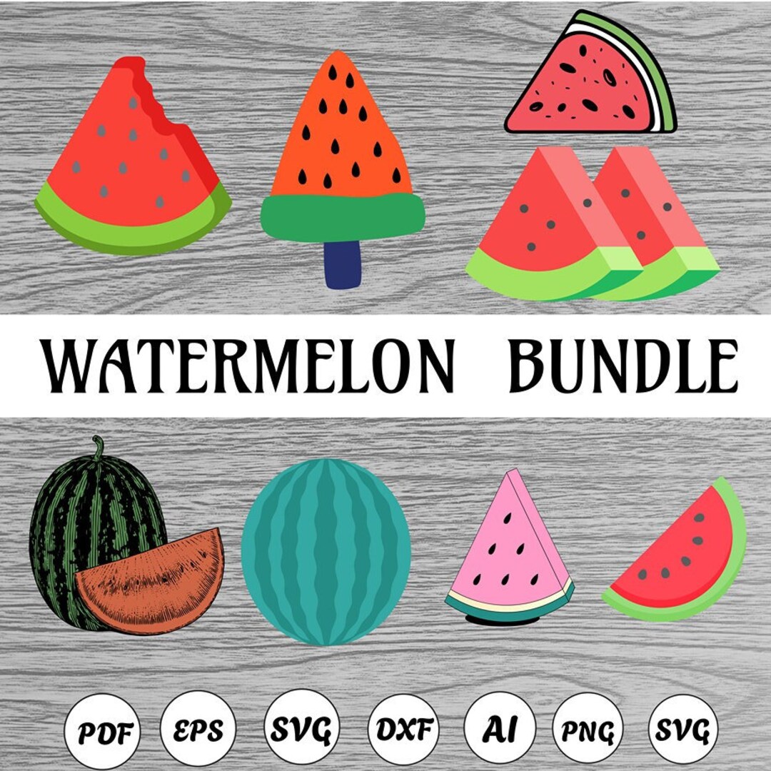 Watermelon Svg Bundle , Watermelon Clipart , Watermelon Cricut , Svg ...