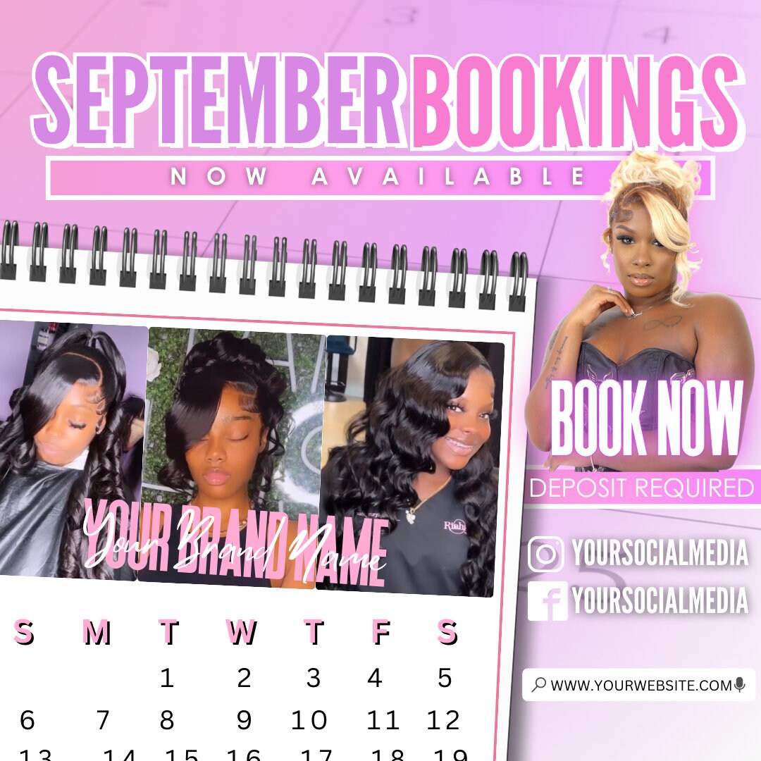 Editable Canva Template "book Now" Flyer for Hair, Lashes, Make Up ...