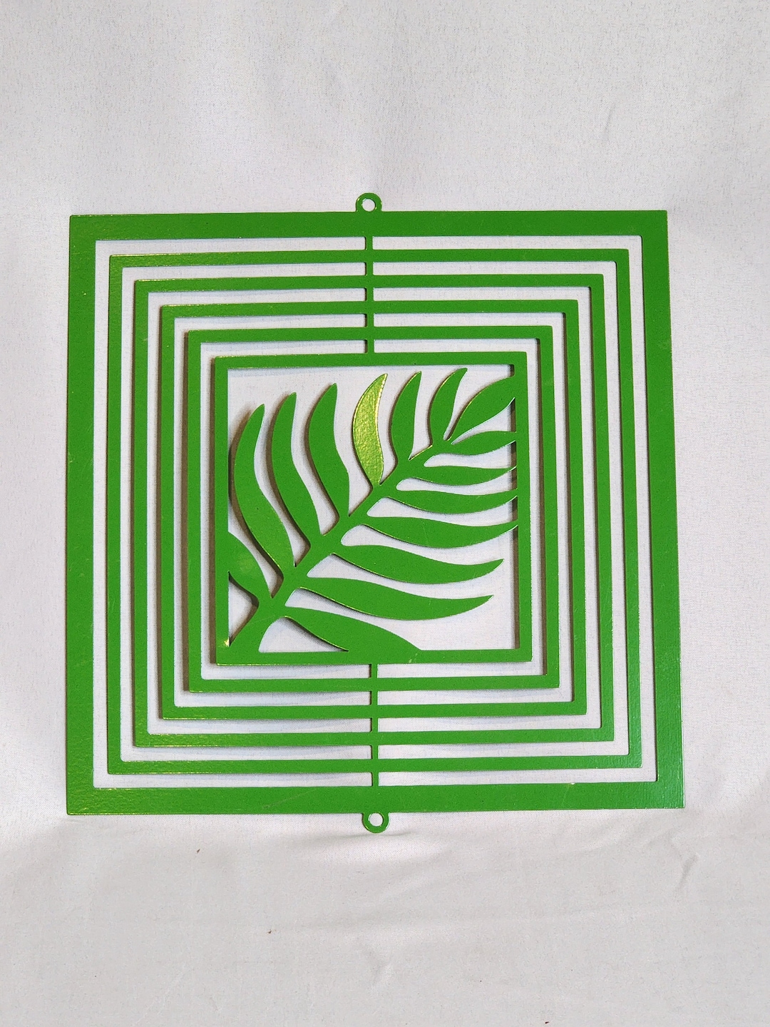 Green Leaf Square Wind Spinner - Etsy
