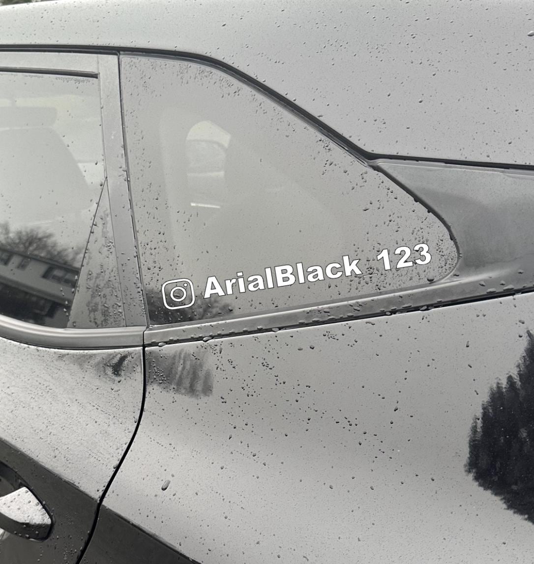 Custom Instagram Car Vinyl Decal - Etsy