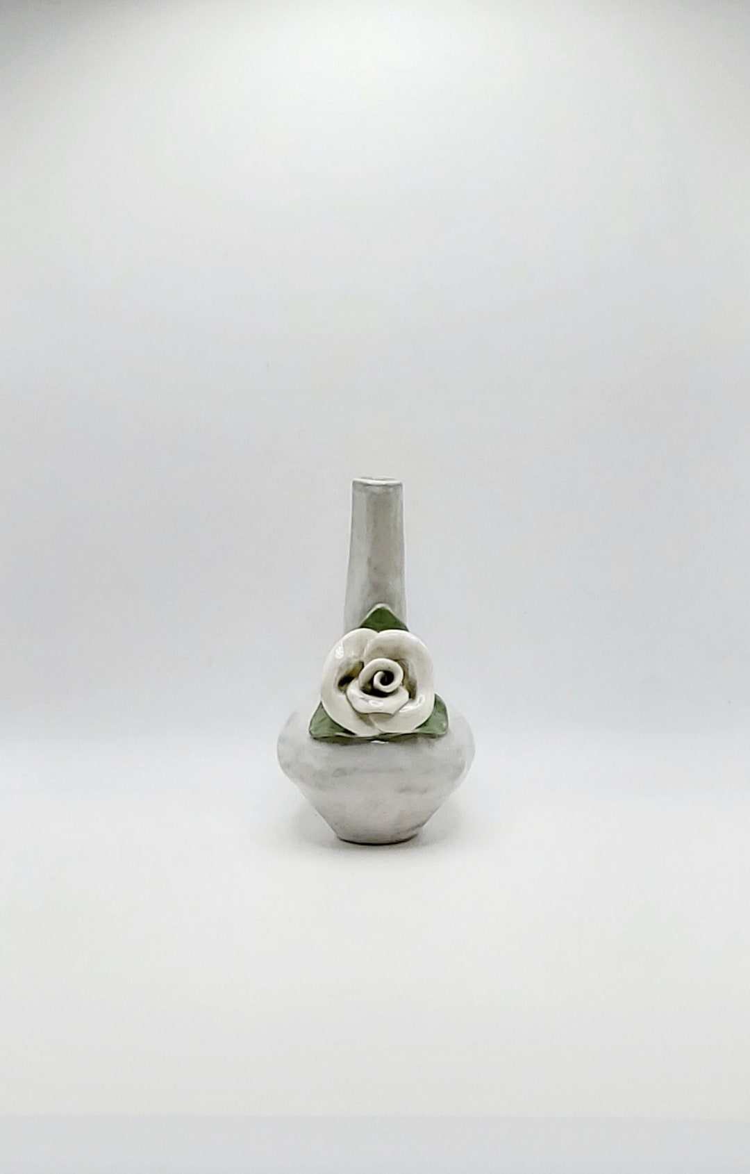 Studio B Pottery Vase Grey Ceramic Vase China Rose Vase Viintage Bud ...