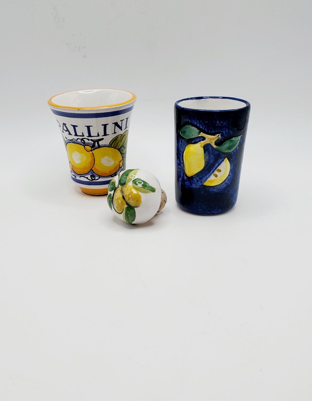 Lemon Mini Vase Set Italian Pallini Limoncello Tiny Vase Deruta, Italy ...