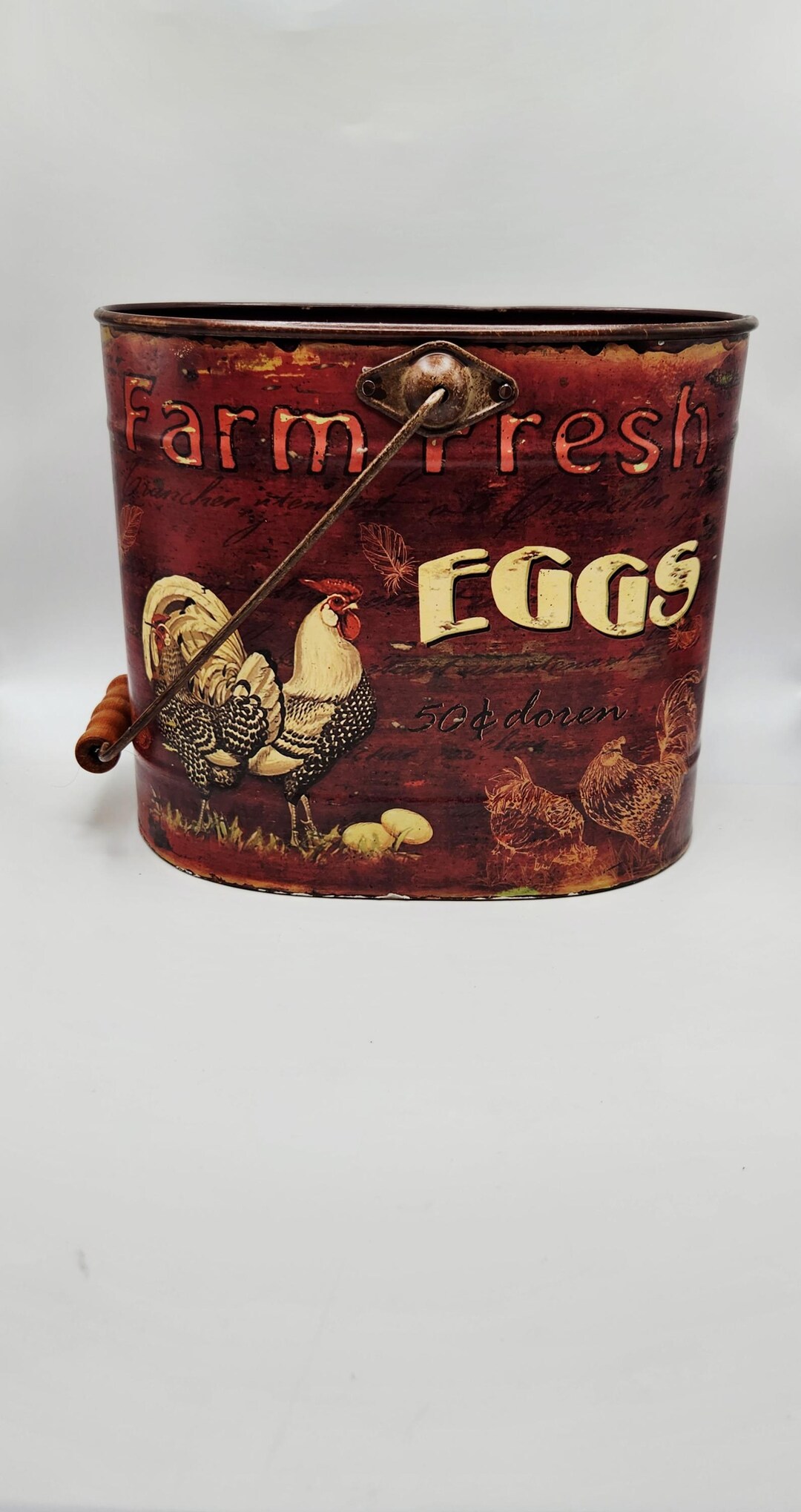 Farmhouse Planter - Metal Egg Bucket, Country Décor - Etsy