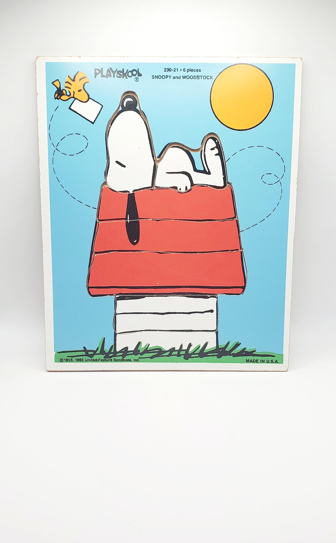 Vintage Snoopy Puzzle Snoopy and Woodstock Vintage Wooden Puzzle ...