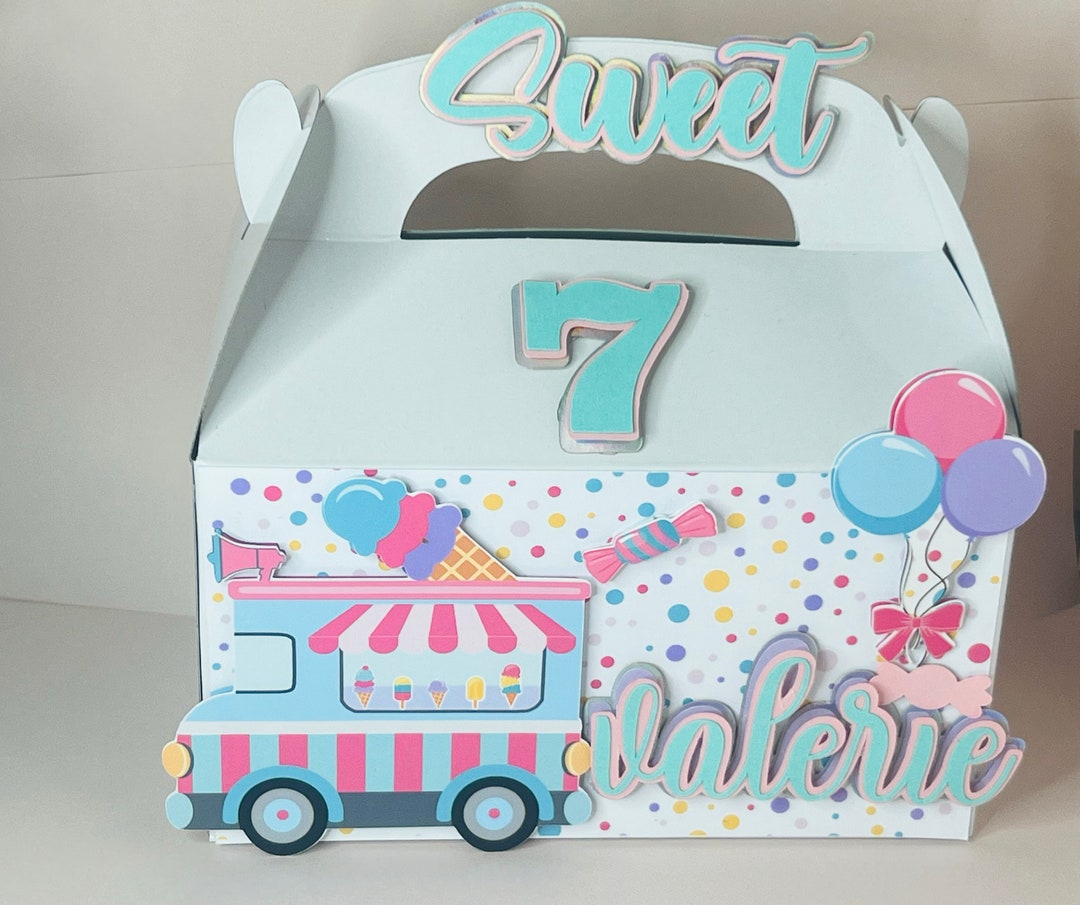 Gable Box/ice Cream Gable Box/ Cajitas De Dulces - Etsy