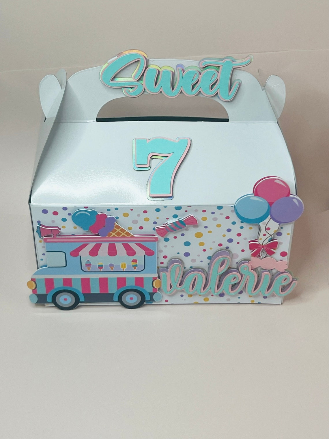 Gable Box/ice Cream Gable Box/ Cajitas De Dulces - Etsy