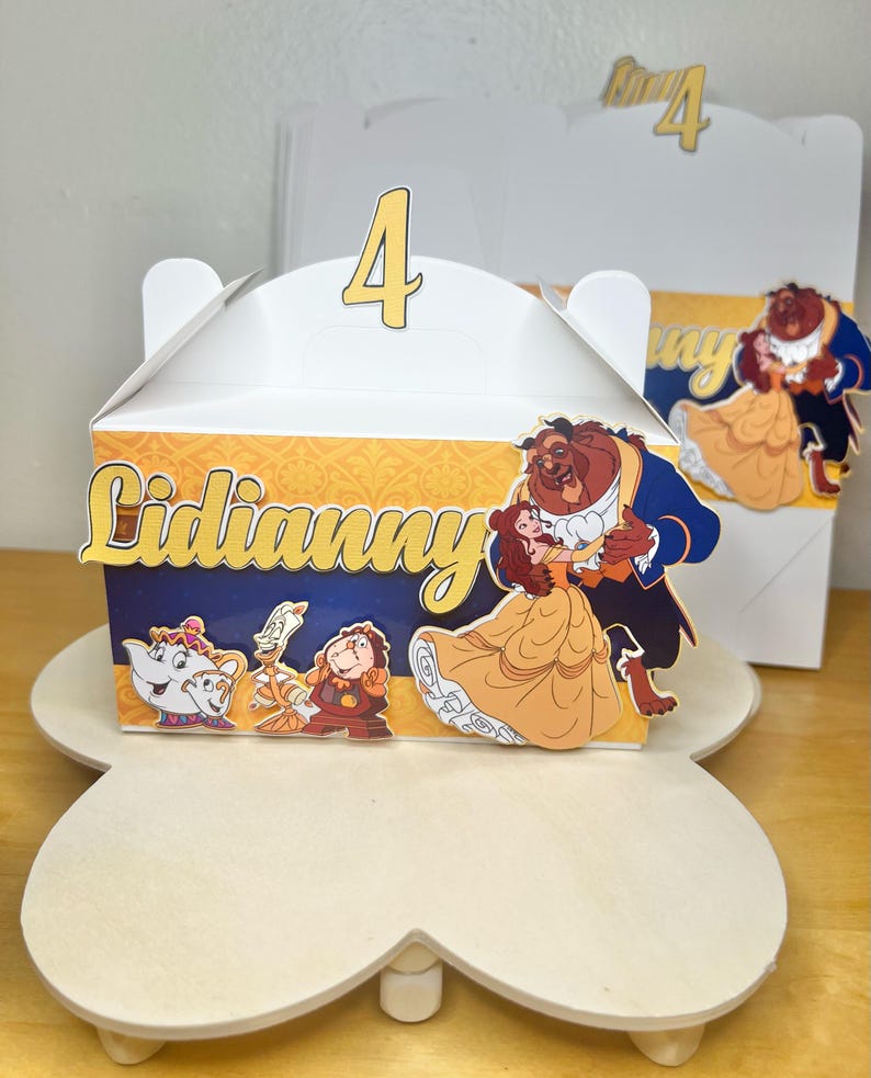 Gable Box/ the Beauty and the Beast Gable Box/ Cajitas De Dulces - Etsy