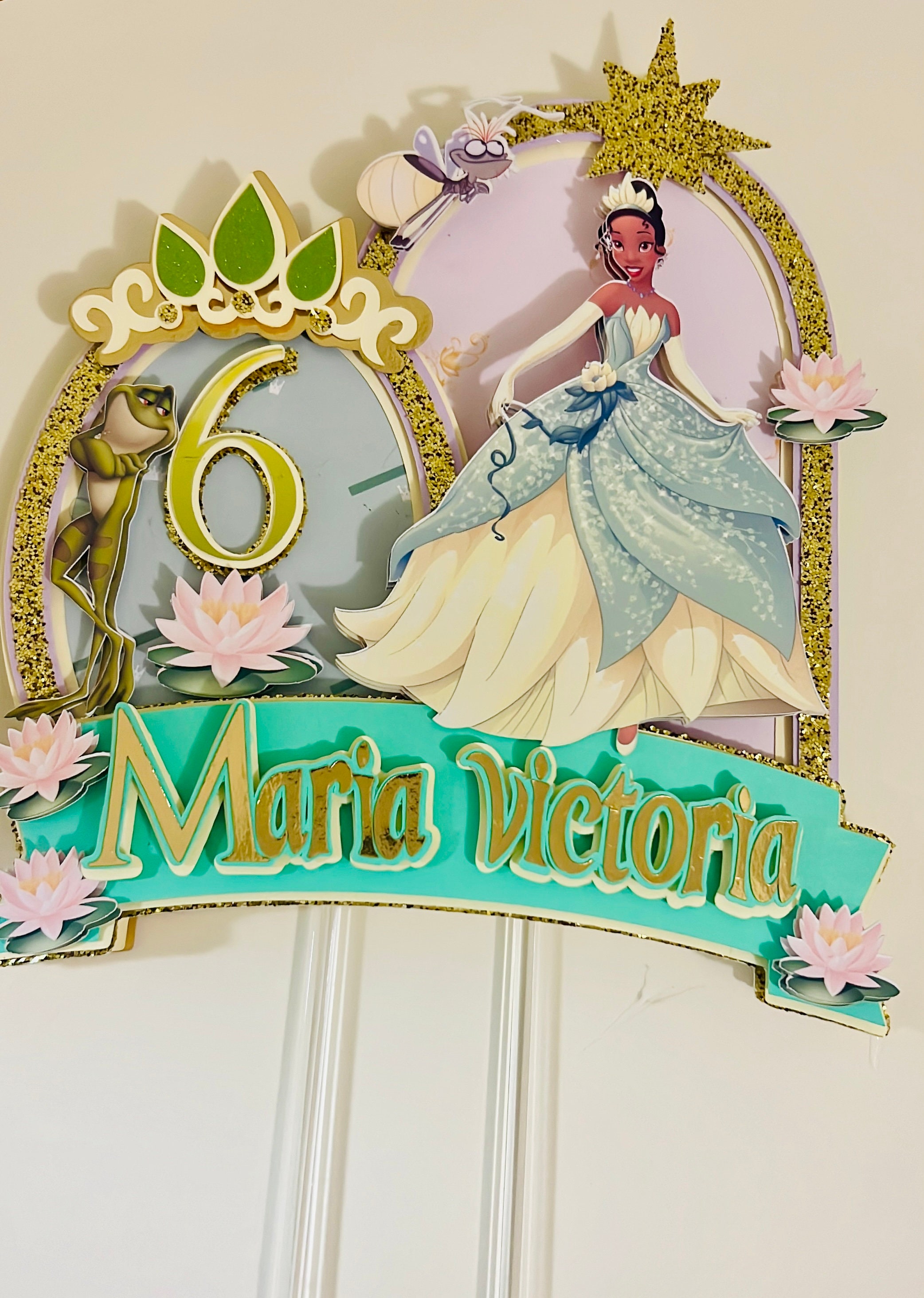 Tianna Cake Topper/ Princess Cake Topper/ the Frog and the Princess ...