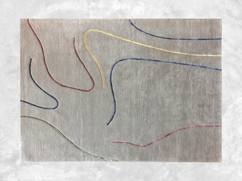 Bold Lines Handtufted Aesthetic Rug Art Deco Modern Meets Traditional ...