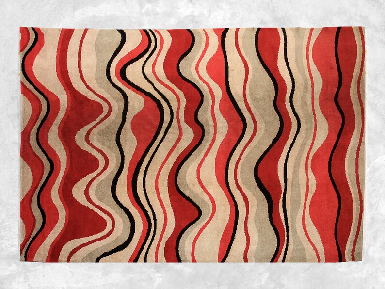 French Mid-century Modern Rug 1950's Art Deco Inspired Collection ...