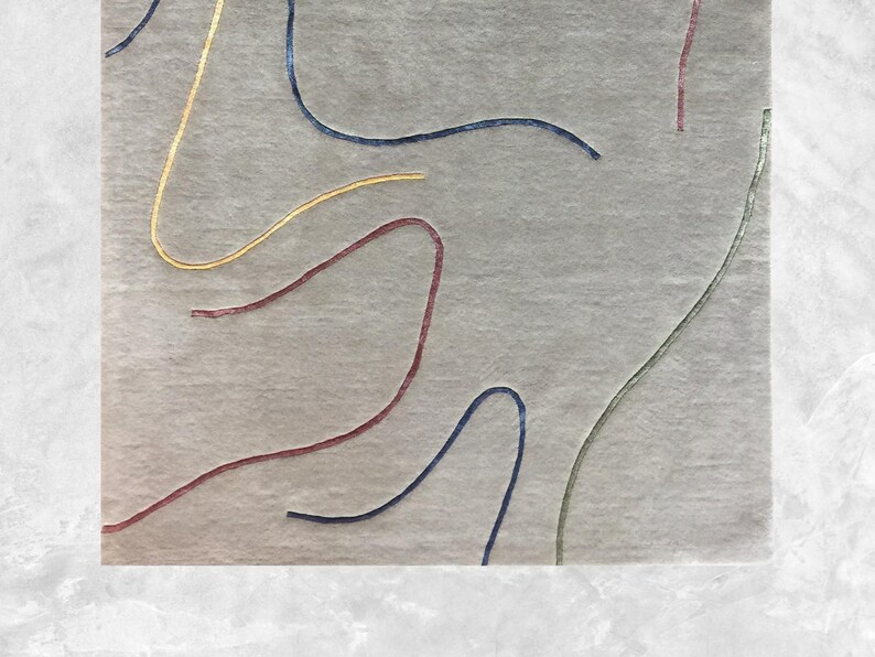 Bold Lines Handtufted Aesthetic Rug Art Deco Modern Meets Traditional ...