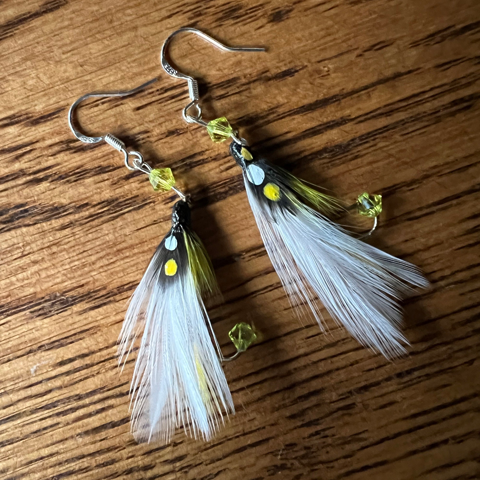 Hand Crafted Fly Fishing Earrings for Sale. A Black Ghost Streamer Fly ...
