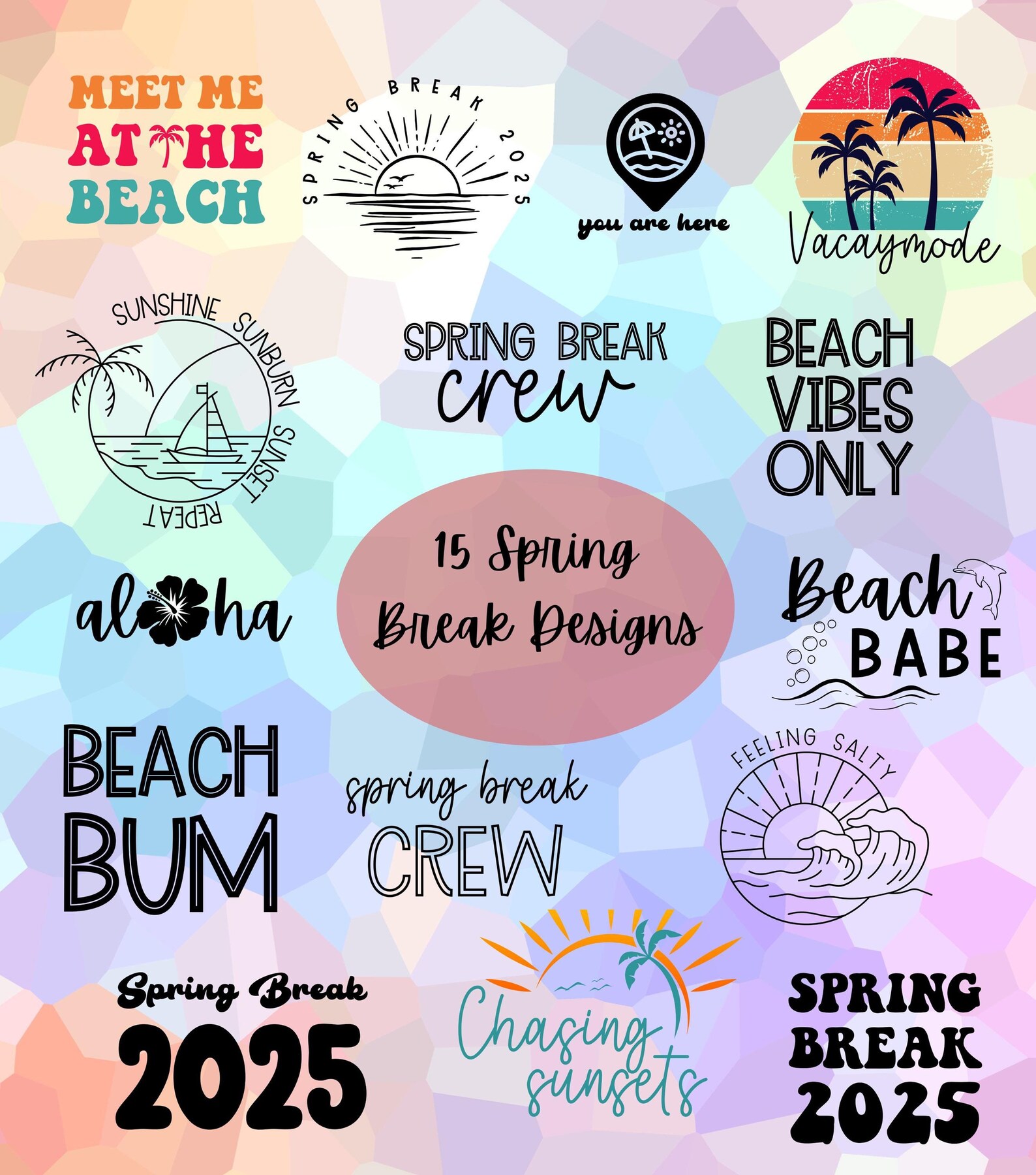 Spring Break DIY Cut Files, Beach Bum Shirt, Cricut Spring Break Files, SVG PNG Meet Me at the ...