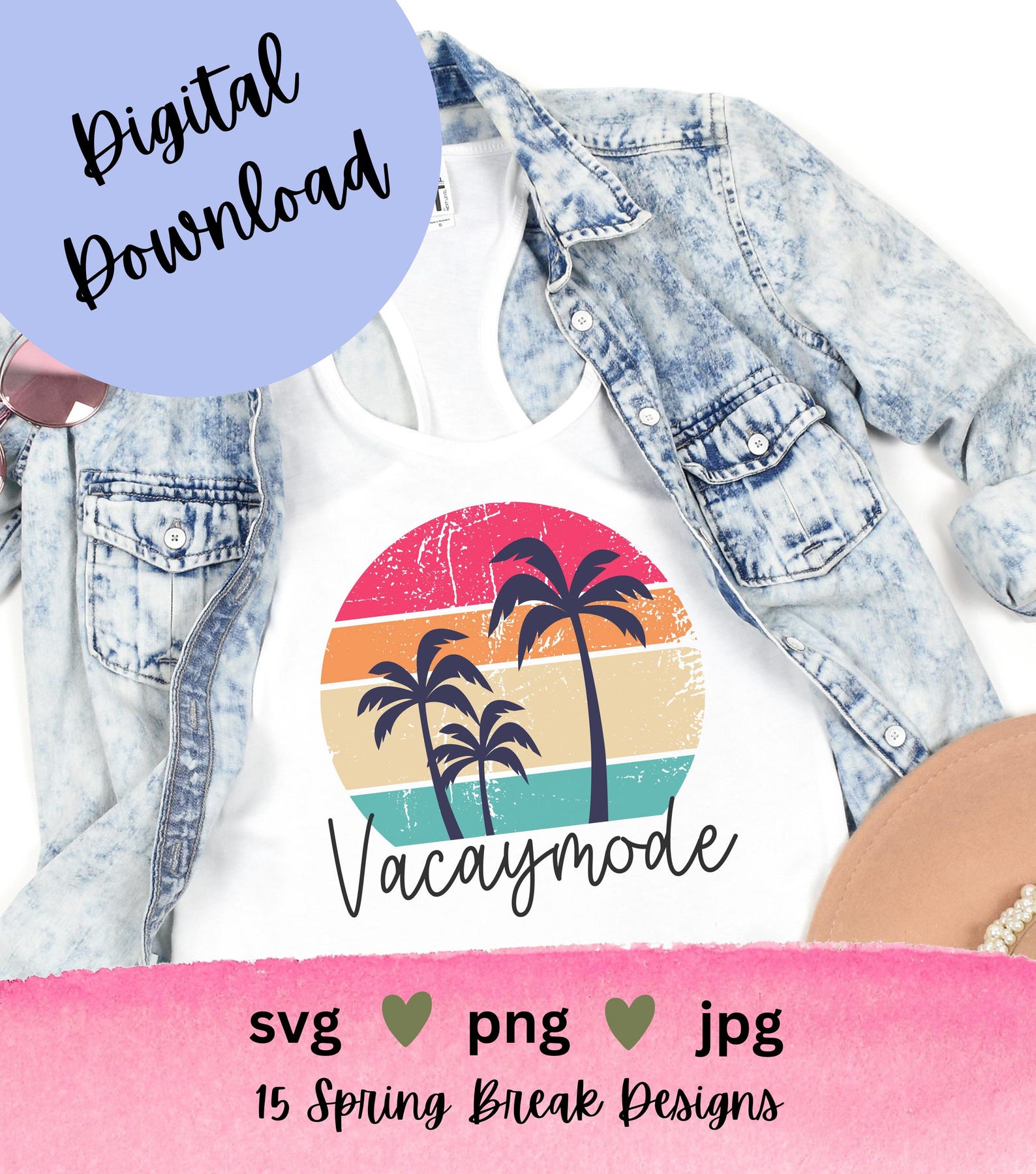 Spring Break DIY Cut Files, Beach Bum Shirt, Cricut Spring Break Files ...
