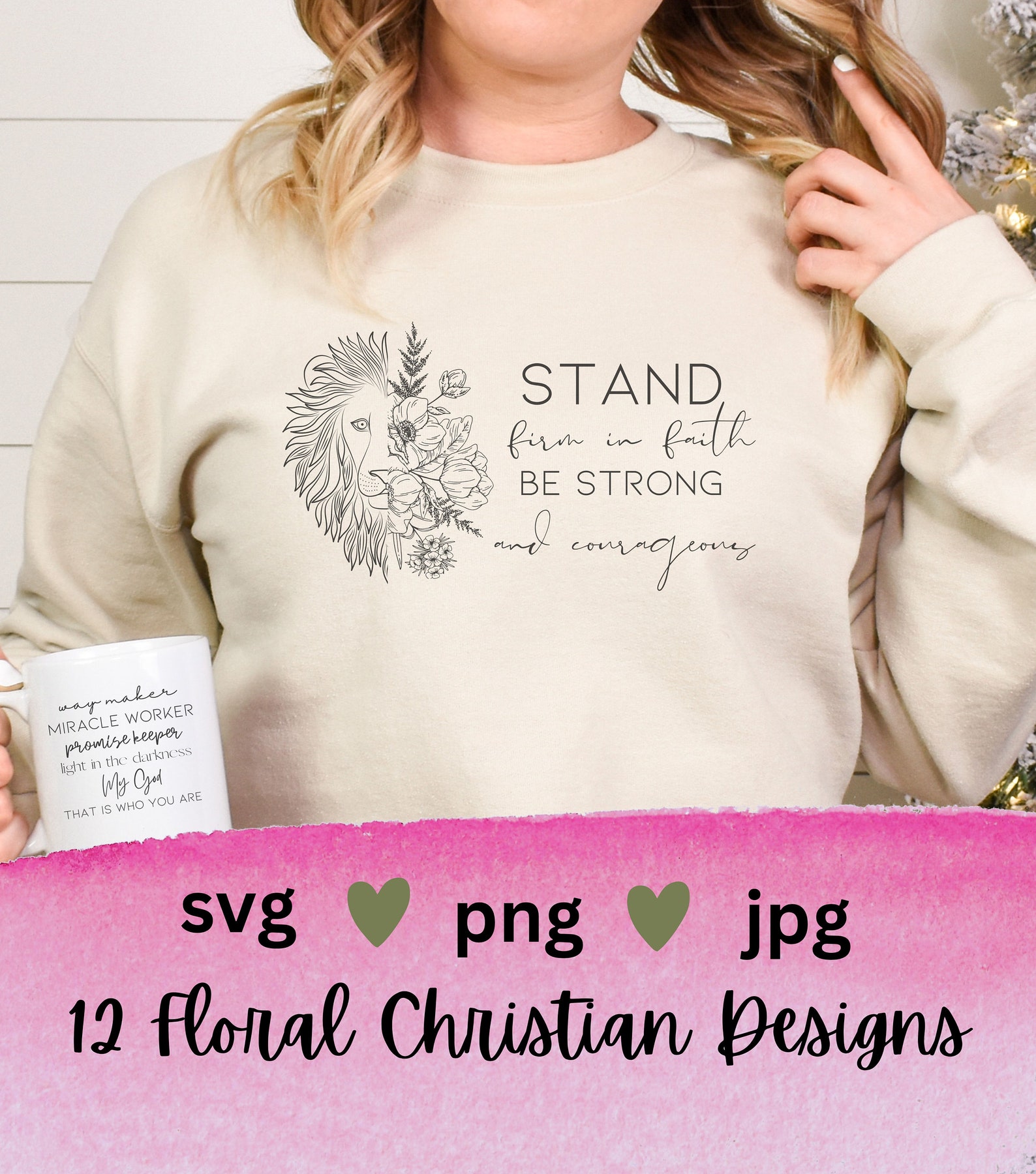 Christian Svg Bundle Jesus Svg Faith Based Cut File Floral Christian ...