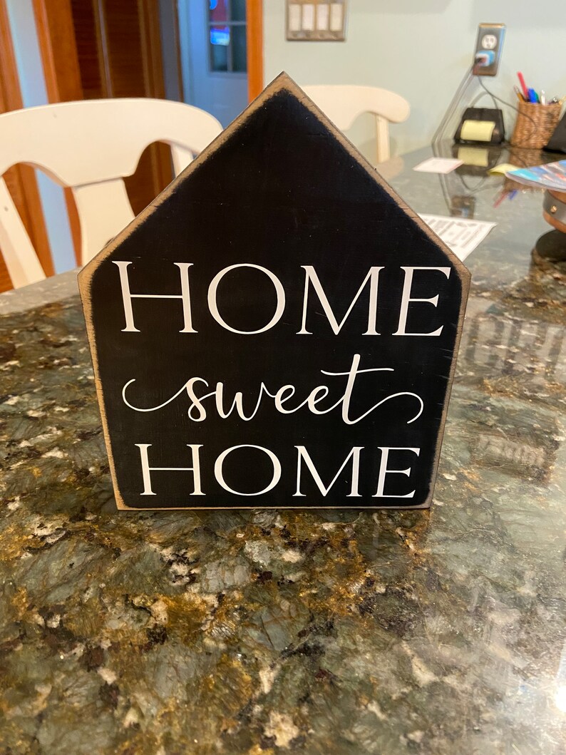 Wooden Block House home Sweet Home. Farmhouse Decor - Etsy