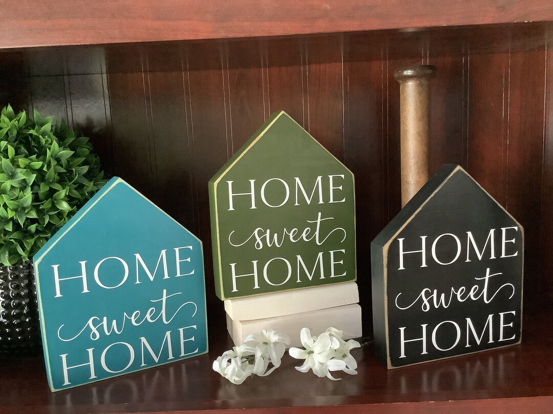 Wooden Block House “home Sweet Home”. Farmhouse Decor - Etsy