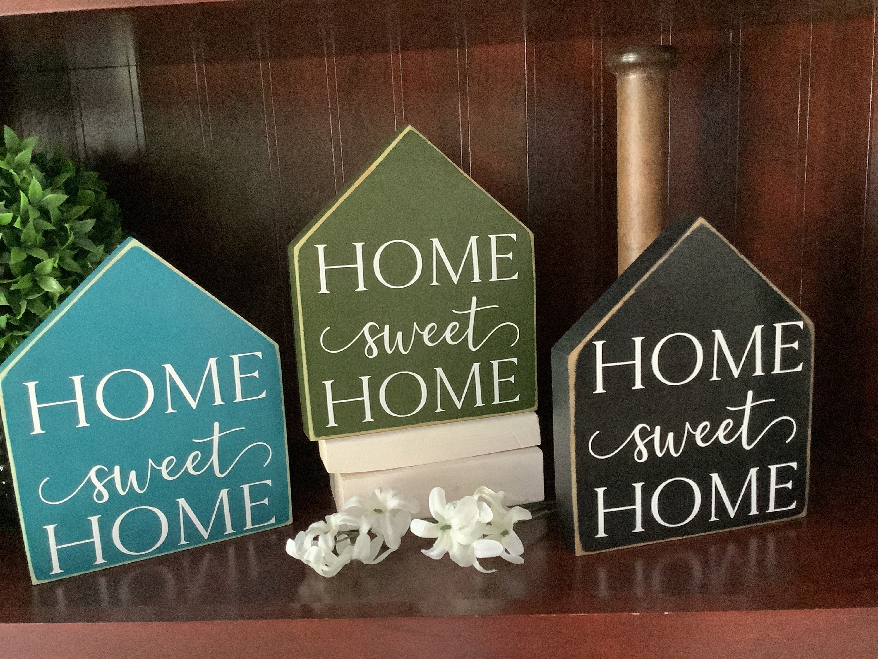 Wooden Block House home Sweet Home. Farmhouse Decor - Etsy