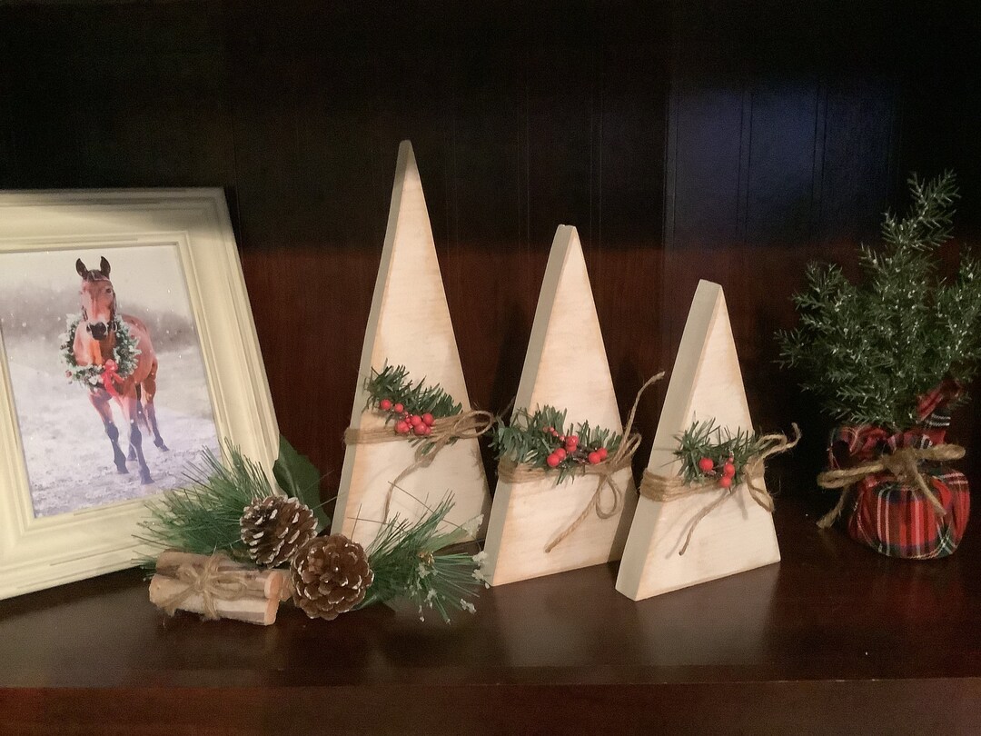 Wooden Trees, Christmas Trees, Handmade Trees, Christmas Holiday Decor ...