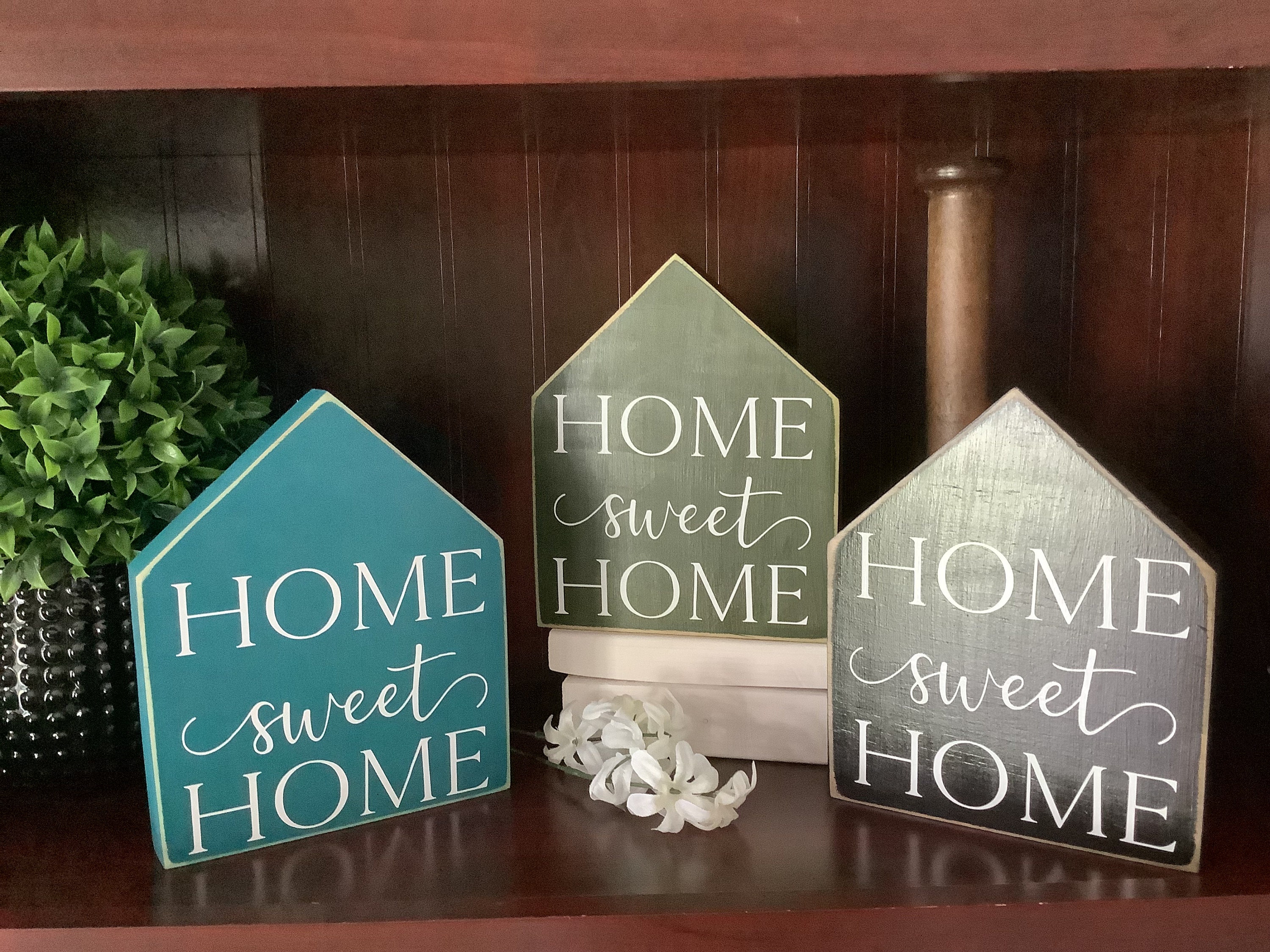 Wooden Block House home Sweet Home. Farmhouse Decor - Etsy