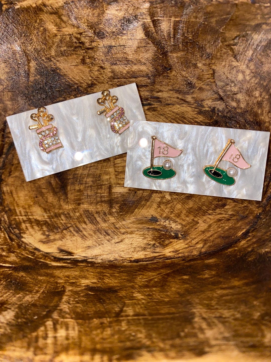 Golf Stud Earrings Set - Etsy