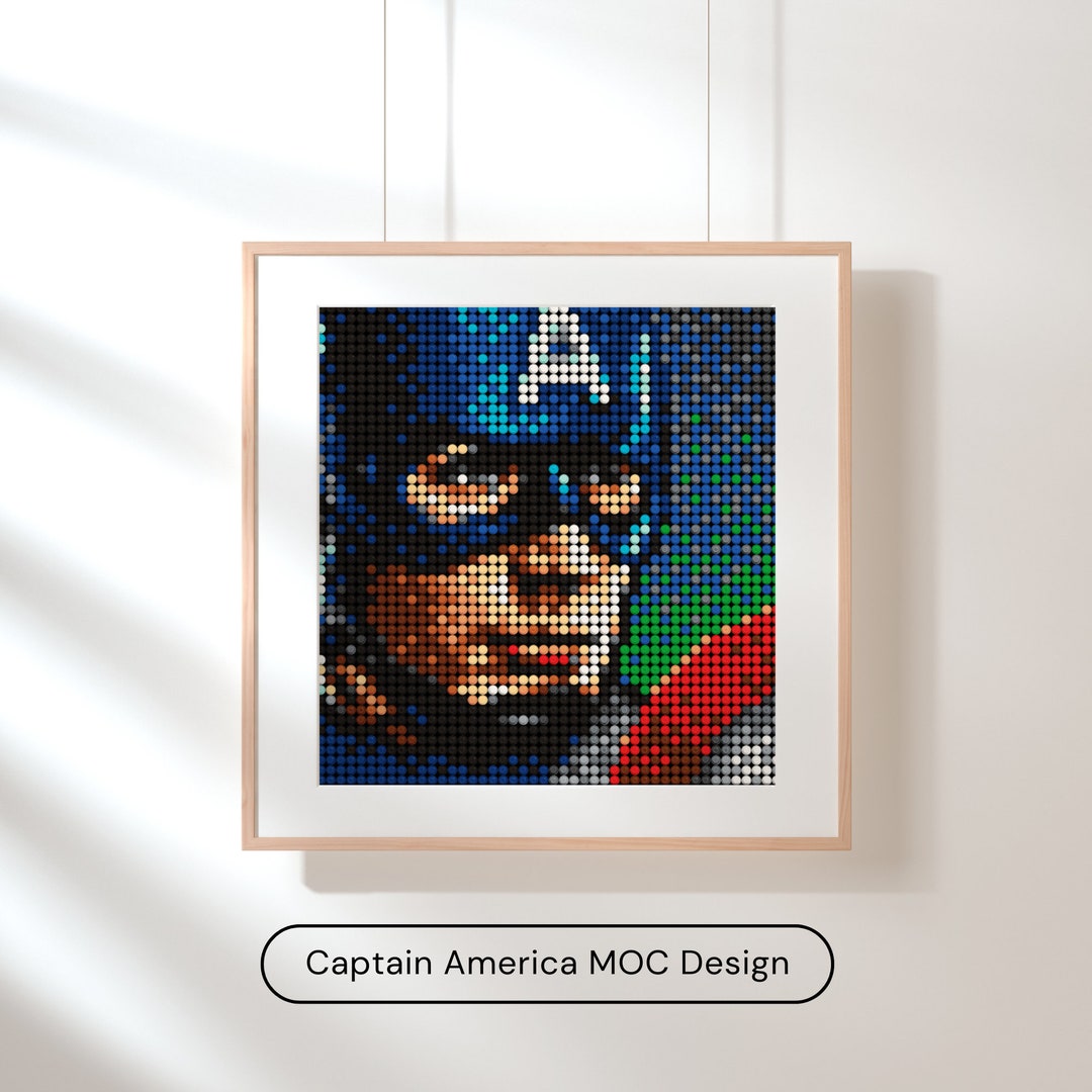 MOC Brick Blueprint Original Portrait Art Work Made With Art Sets ...