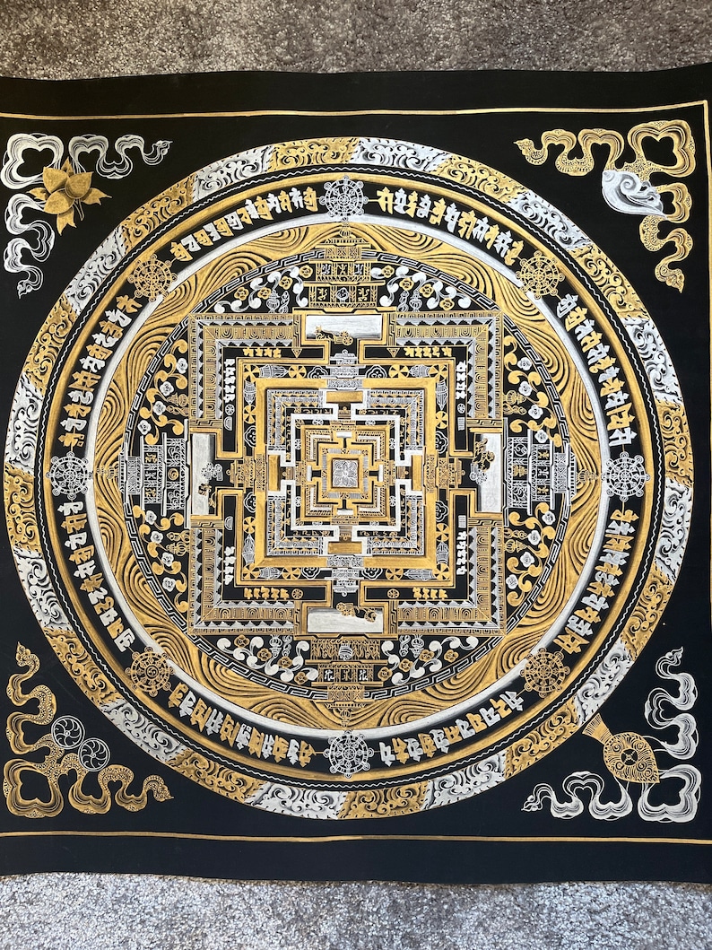 Sale !!! Geunine-hand Painted- Kalachakra Mandala Tibetan Thangka ...