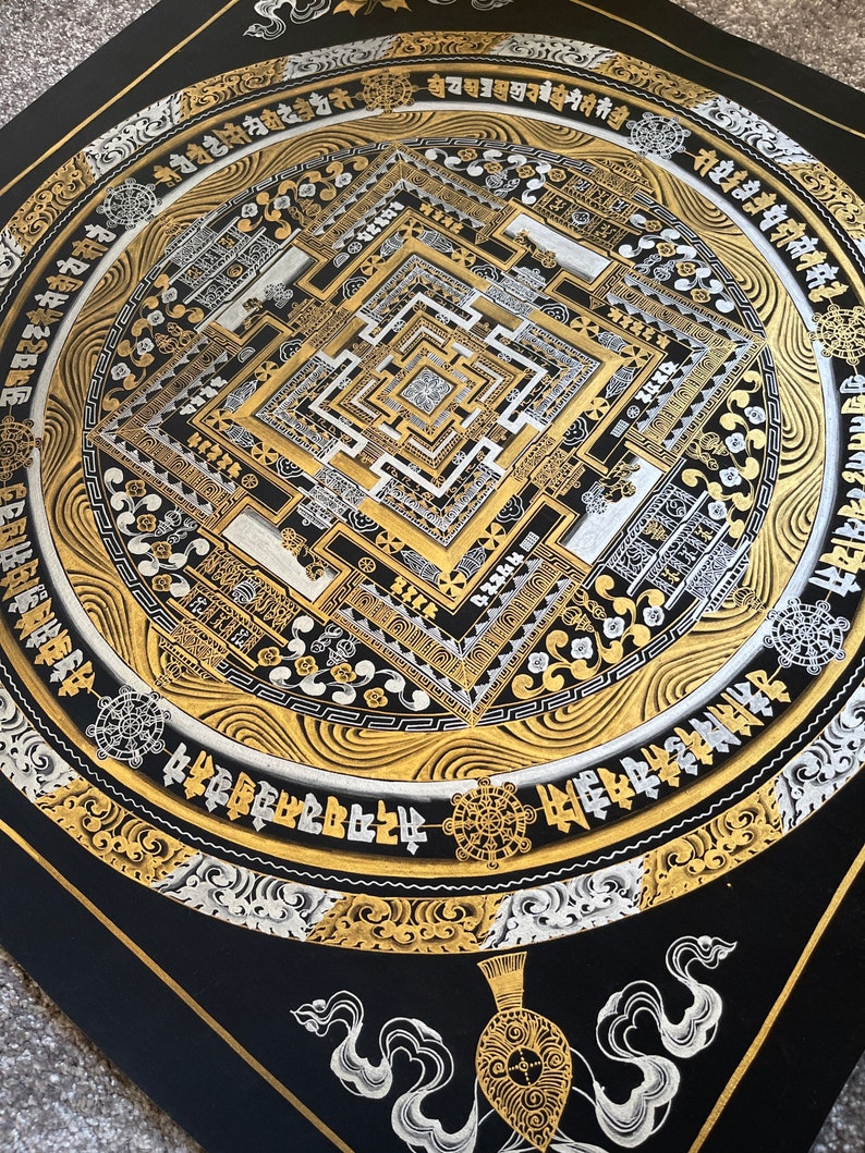 Sale !!! Geunine-hand Painted- Kalachakra Mandala Tibetan Thangka ...