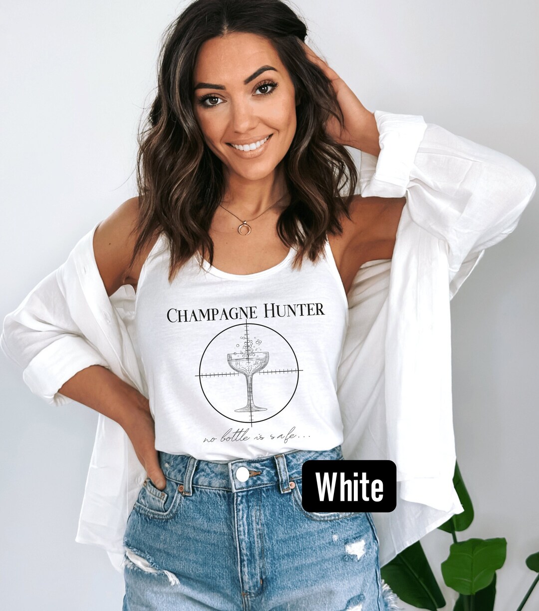 Champagne Hunter Tank Top Champagne Lover Funny Drinking Tank Champagne ...