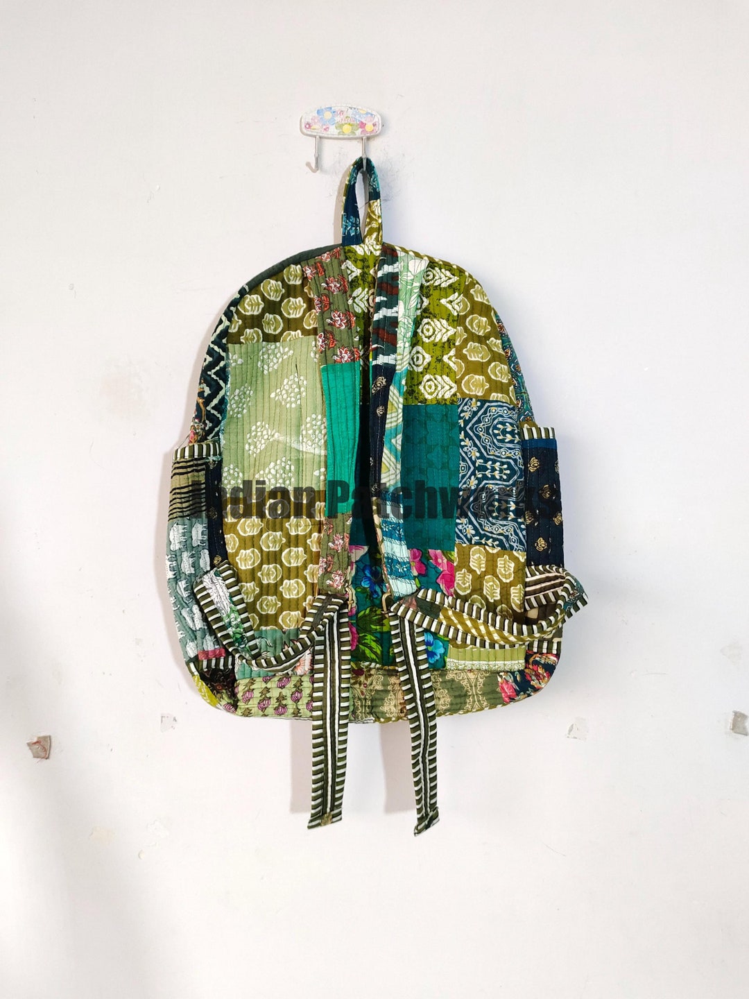 Cotton Patchwork Backpack: Bohemian Hippie Laptop Bag - Etsy