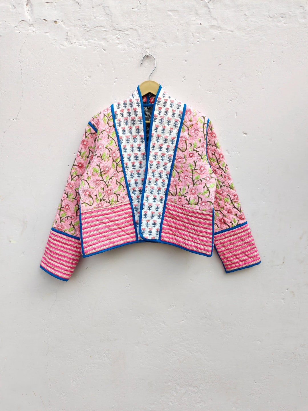 Cotton Women's Quilted Jacket Patchwork Boho Style Quilted Handmade ...