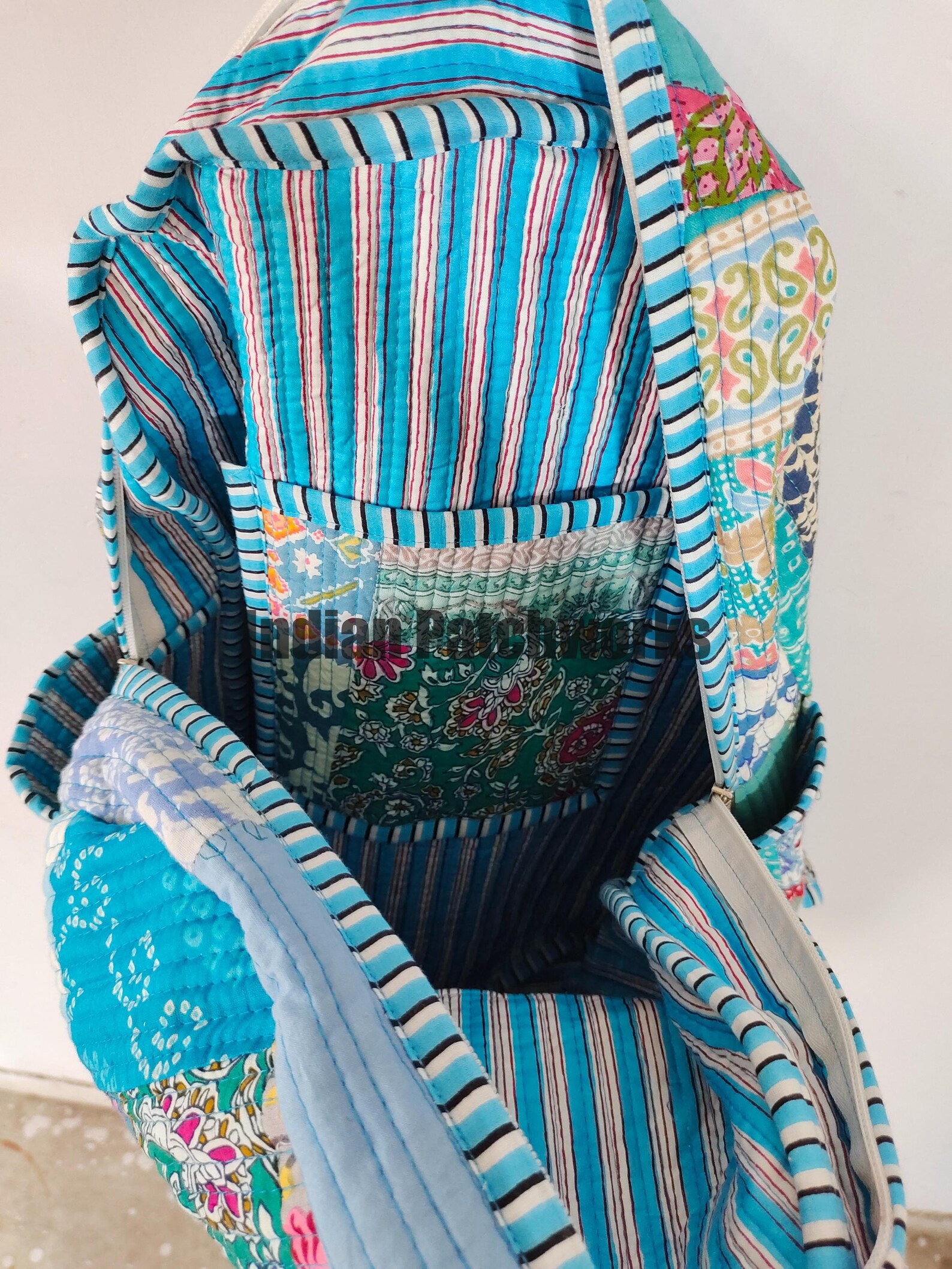 Cotton Quilt Patchwork Backpack Cotton Indian Laptop Bag Hand Bohemian ...