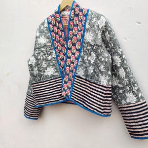 Cotton Women's Quilted Jacket Patchwork Boho Style Quilted Handmade ...