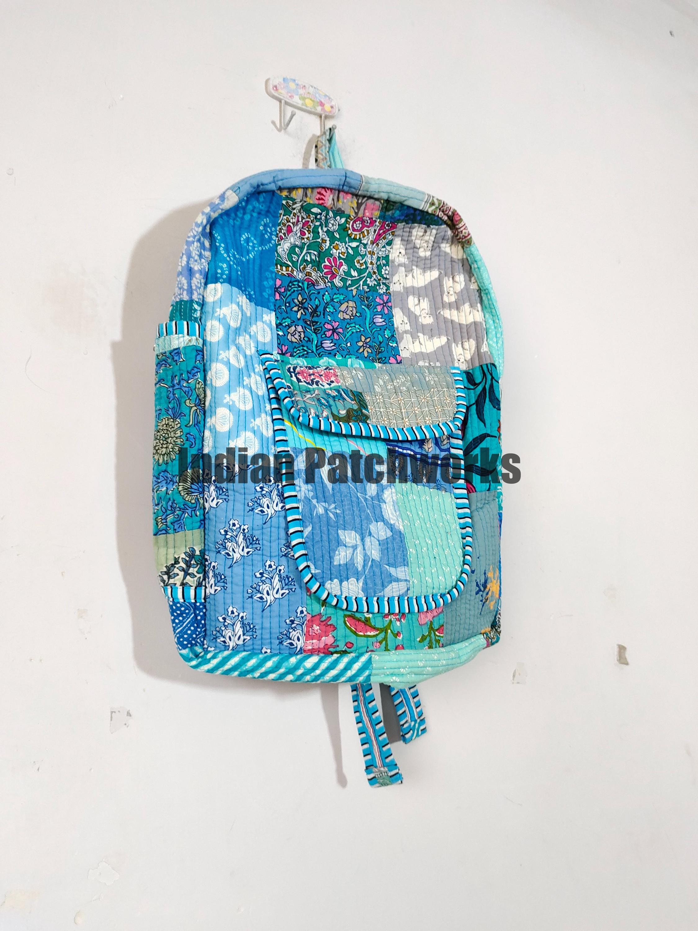 Cotton Quilt Patchwork Backpack Cotton Indian Laptop Bag Hand Bohemian ...