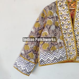 Block Printed Quilted Jacket Boho Style Quilted Handmade Jackets, Coat ...