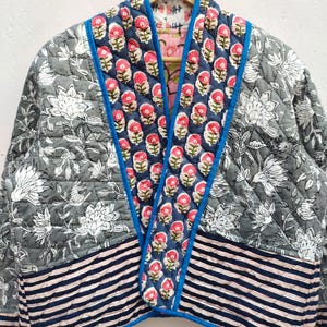 Cotton Women's Quilted Jacket Patchwork Boho Style Quilted Handmade ...