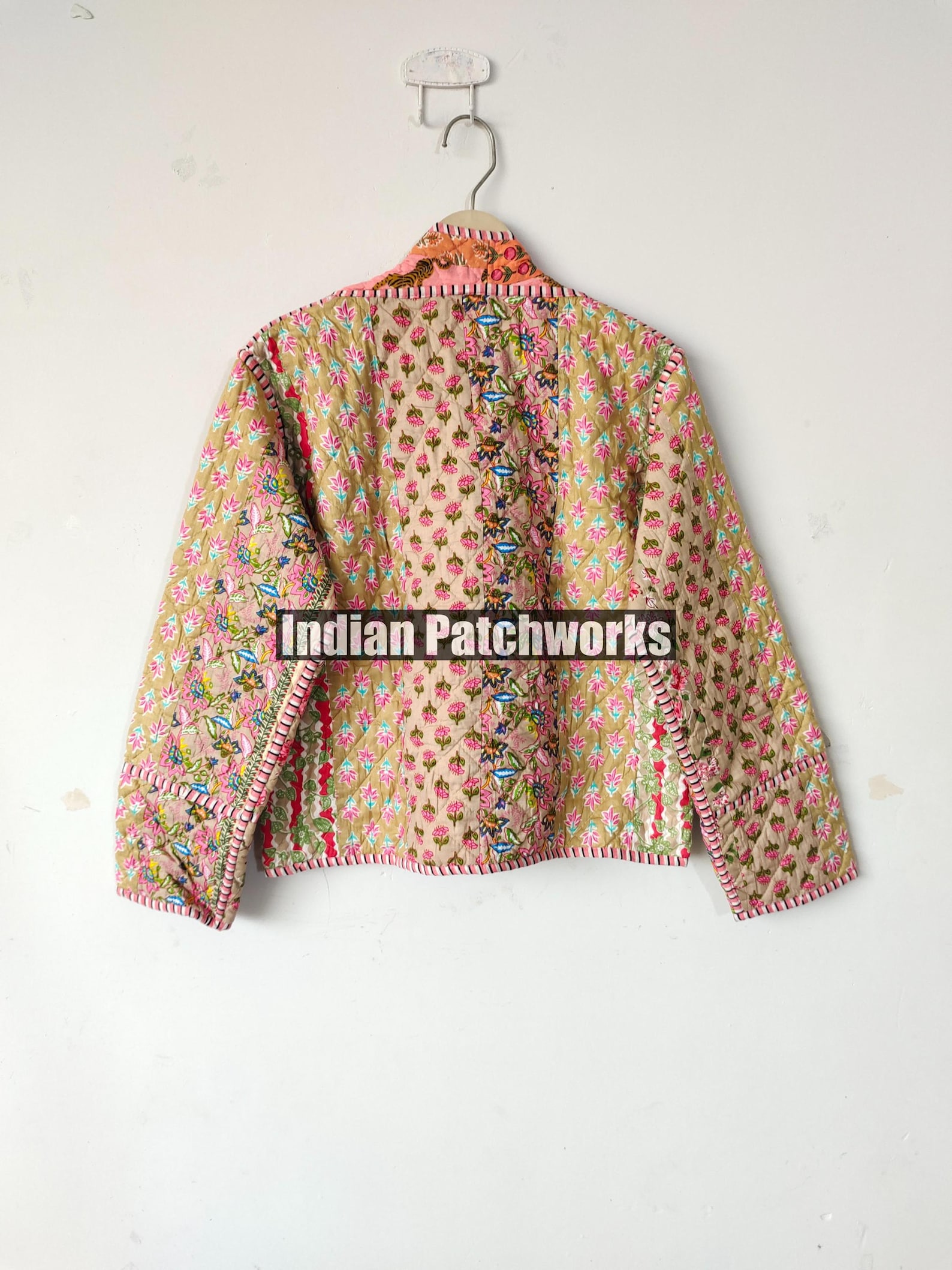 Cotton Handmade Kantha Jacket, Womens Clothing Quilted Reversible Coat ...